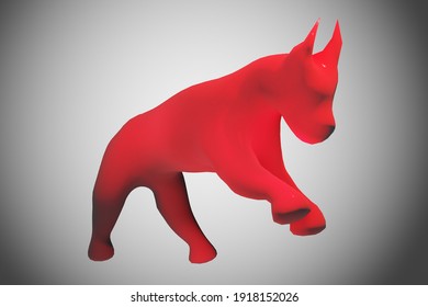 3d Render Red Attacking Bull 2021 Stock Illustration 1918152026 ...