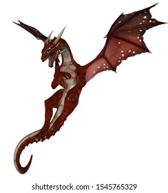 3d Digital Render Red Fantasy Dragon: ilustración de stock 223511608 ...