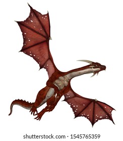 3d Digital Render Red Fantasy Dragon: ilustración de stock 223524103 ...
