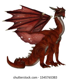 3d Render Red Dragon Stock Illustration 1545765383 | Shutterstock