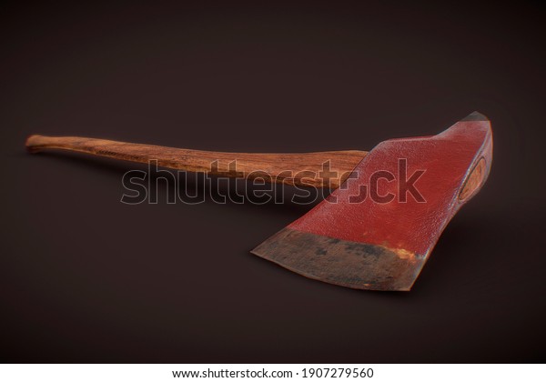 3d Render Red Fire Axe Stock Illustration 1907279560 | Shutterstock