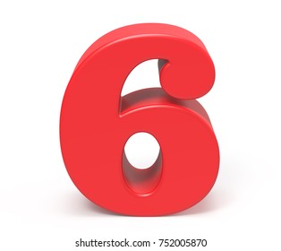 6 Red Number Six 3d Rendering 스톡 일러스트 1559448821 | Shutterstock