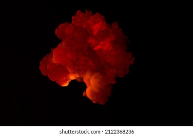 Ilustrasi Stok 3d Render Red Smoke Effect Black 2122368236 | Shutterstock
