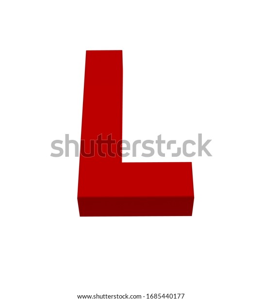 3d Render Red Square Alphabet Big Stock Illustration 1685440177 ...