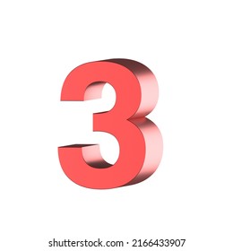 3d Render Red Symbol Number 3 Stock Illustration 2166433907 | Shutterstock