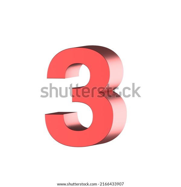 3d Render Red Symbol Number 3 Stock Illustration 2166433907 | Shutterstock