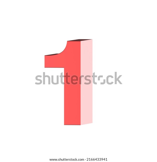 3d Render Red Symbol Number 1 Stock Illustration 2166433941 | Shutterstock