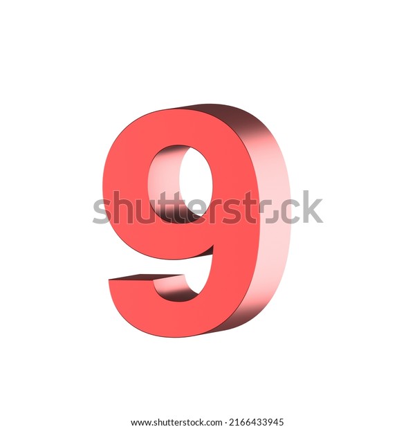 3d Render Red Symbol Number 9 Stock Illustration 2166433945 | Shutterstock