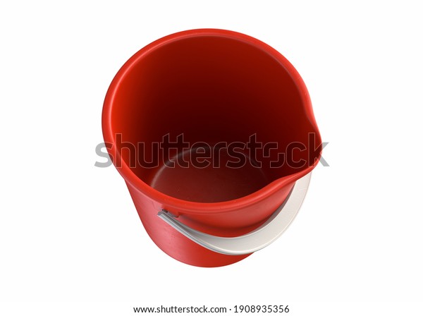 3d Render Red Toy Bucket Isolated Stock Illustration 1908935356 ...