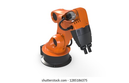 3d Render Robot Arm Isolated On Stock Illustration 1285186375 ...