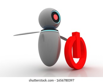 3d Render Robot Stop Sign Stock Illustration 1656780397 | Shutterstock