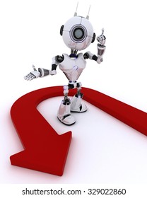 3d Render Robot U Turn Arrow Stock Illustration 329022860 | Shutterstock
