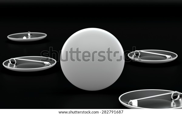 3d Render Round Pins On Dark Stock Illustration 282791687 | Shutterstock