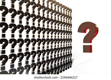 3d Render Row Red Capital Question Stock Illustration 2196446217 ...