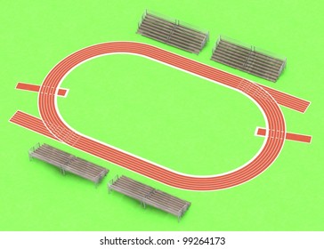 3d Render Running Way Stock Illustration 99264173 | Shutterstock