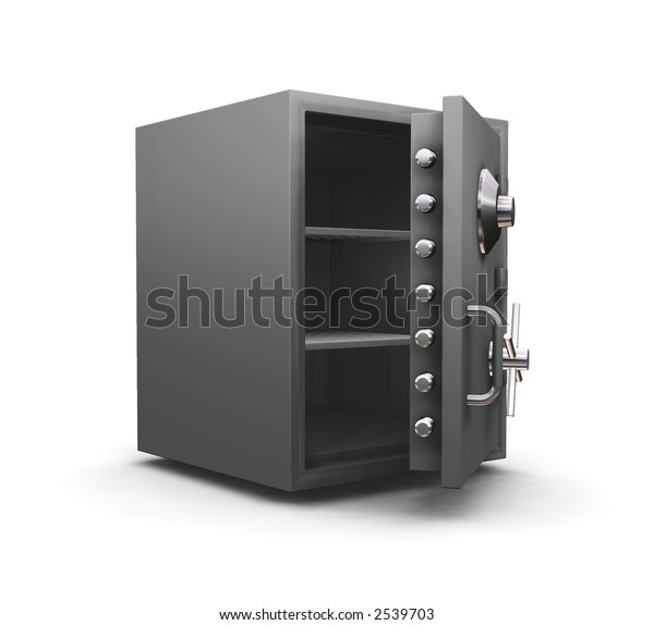 3d Render Safe Door Open Isolated Stock Illustration 2539703