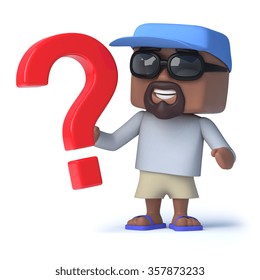 3d Render Sailor Dude Holding Question 스톡 일러스트 357873233 | Shutterstock
