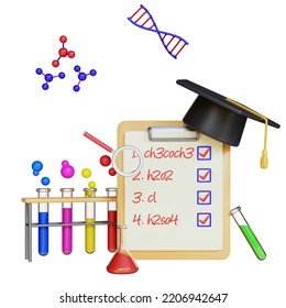 3d Render Science Graduation Hat Stock Illustration 2206942647 ...