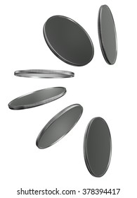 3d Render Silver Coin Isolated On Stock Illustration 378394417 ...
