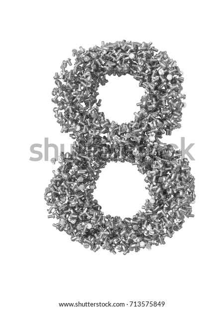 3d Render Silver Grey Numbers Make Stock Illustration 713575849 ...