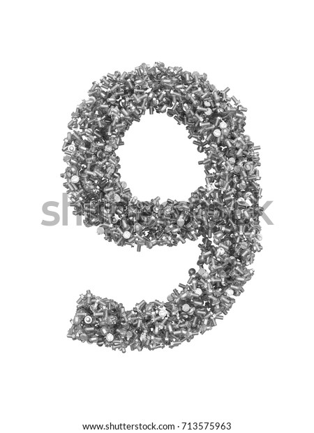 3d Render Silver Grey Numbers Make Stock Illustration 713575963 ...
