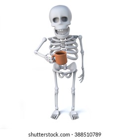 3d Render Skeleton Cup Tea Stock Illustration 388510789 | Shutterstock