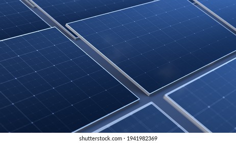 3d Render Solar Panels On Elegant Stock Illustration 1941982369 ...