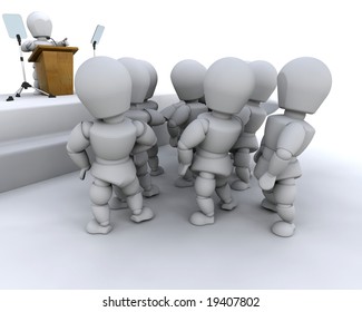 3d Render Someone Speaking Crowd Stock Illustration 19407802 | Shutterstock
