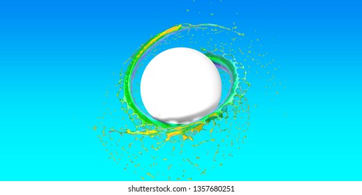 3d Render Splash Ink Liquid Metal Stock Illustration 1357680251 ...