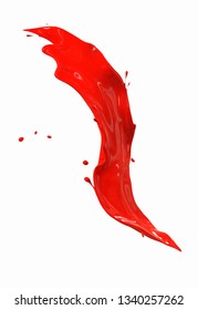 3d Render Splash Thick Red Liquid Stock Illustration 1340257262 ...