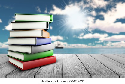 615 Stack Books Beach Images, Stock Photos & Vectors | Shutterstock