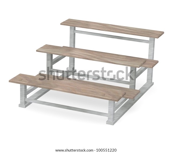3d Render Stadium Benches Stock Illustration 100551220