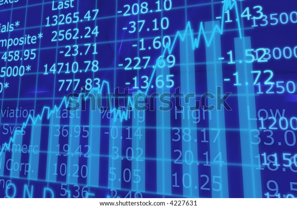 3d Render Stock Market Graph With Going Up Arrow