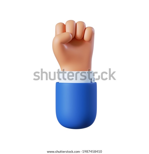3d Render Strength Icon Cartoon Character Stock Illustration 1987458410 ...