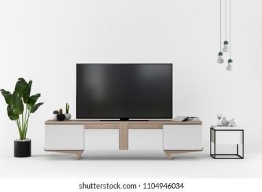 3d Render Studio Smart Tv Cabinet Stock Illustration 1104946034 ...