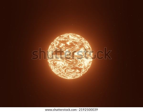 3d Render Sun On Galaxy Background Stock Illustration 2192500039 ...