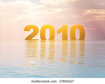 3d Render Sunset Numbers 2010 Stock Illustration 27835627 | Shutterstock