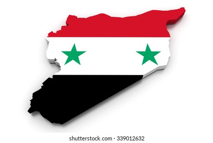 3d Render Syrian Map Colors Flag Stock Illustration 339012632 ...