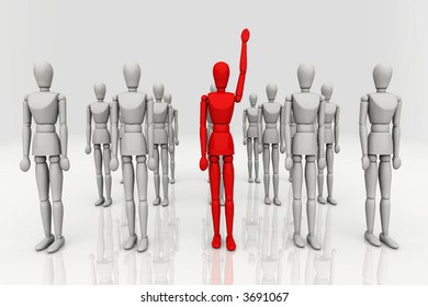 3d Render Team Work Crew Stock Illustration 3691067 | Shutterstock