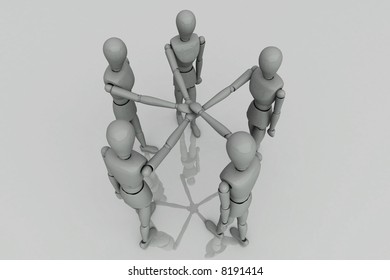 3d Render Team Work Crew Stock Illustration 8191414 | Shutterstock