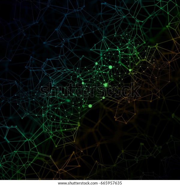 3d Render Techno Low Poly Background Stock Illustration 665957635 ...