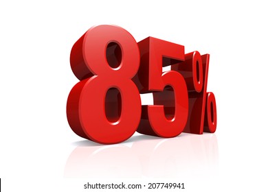 3d Render Text 85 Percent Red Stock Illustration 207749941 | Shutterstock