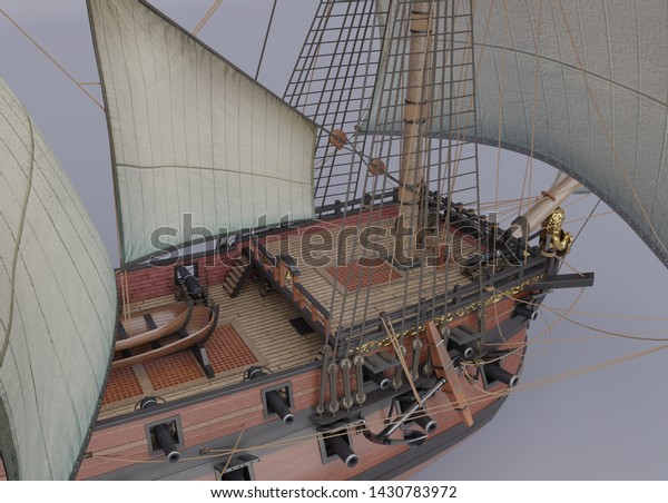 3d Render Third Rate Ship Line Stock Illustration 1430783972 | Shutterstock