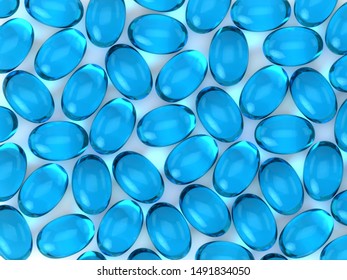 3d Render Top View Liquid Capsules Stock Illustration 1491834050 ...