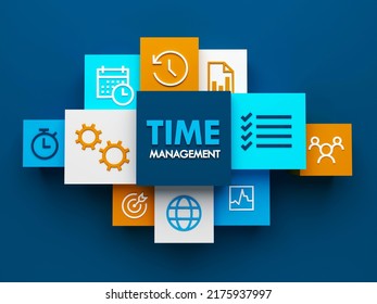 3d Render Top View Time Management Stock Illustration 2175937997 ...