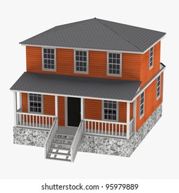 3d Render Us House Stock Illustration 95980003 | Shutterstock