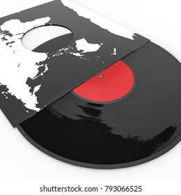 3d Render Vinyl Record Closeup Isolated Stock Illustration 793066525 ...