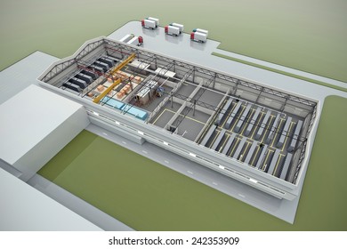 3d Render Warehouse Stock Illustration 242353909 | Shutterstock