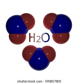 3d Render Water Molecule Chart Science Stock Illustration 590857805