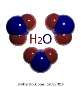 3d Render Water Molecule Chart Science Stock Illustration 590857814 ...